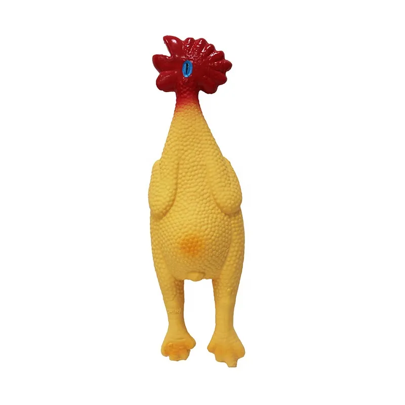 Squeaky Rubber Chicken Dog Toy - 22.5cm Latex Chewing Fun for Medium ...