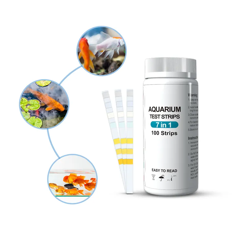 7-Way Aquarium Water Test Strips: Comprehensive Fish Tank Testing Kit ...