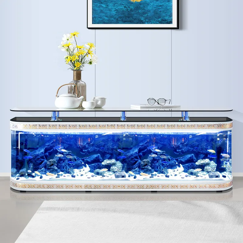 Luxury Aquarium Tank Fish For Home Big Fish Tank Of TV Cabinet 1.2m 1 ...