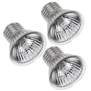 6-Pack Reptile Heat Lamp Bulb Set: Turtle, Gecko, Snake - UVB & Heating ...