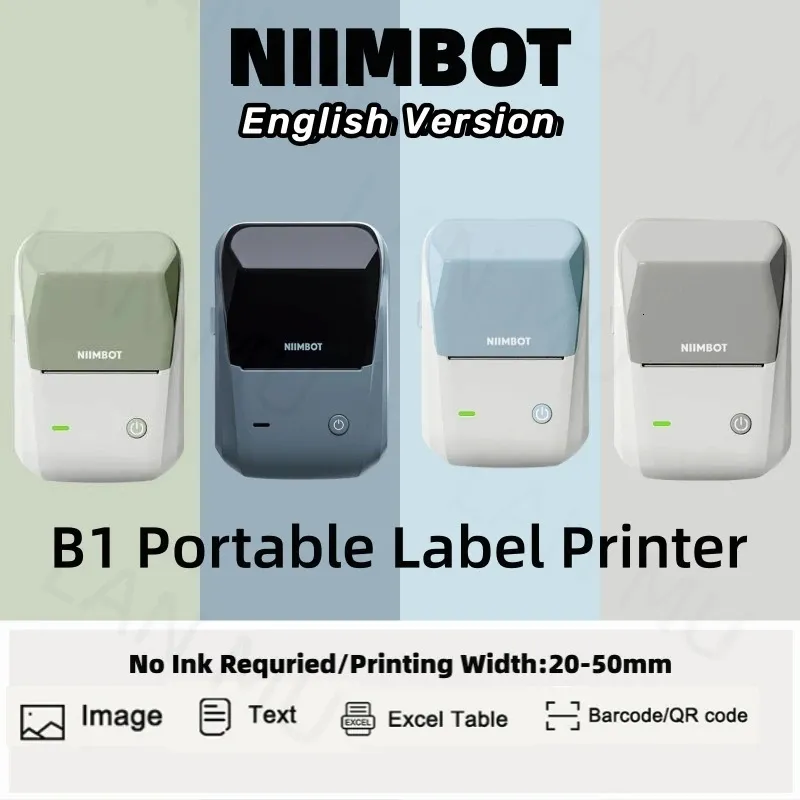 Portable Mini Thermal Label Printer: Handheld Barcode & QR Code Sticker ...