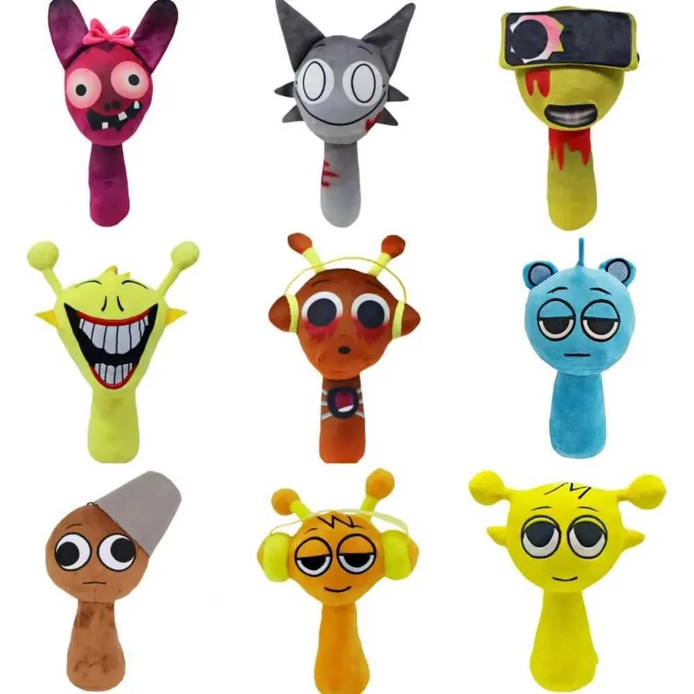 Sprunki Plush Doll Game Set Wenda, Oren, Raddy, Vineria Gray ...