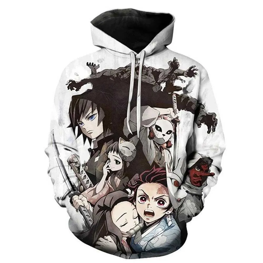 Miniso Kimetsu No Yaiba Devil Killer 3D Printed Sweater Hoodie Women's ...