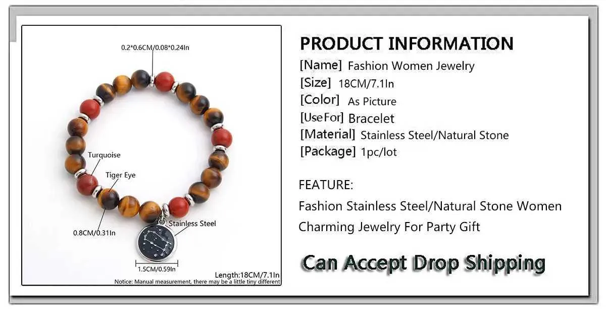 DHgate.com:Beaded Zodiac Bracelet for Women, 12 DHgate.com:Beaded Zodiac Bracelet for Women, 12