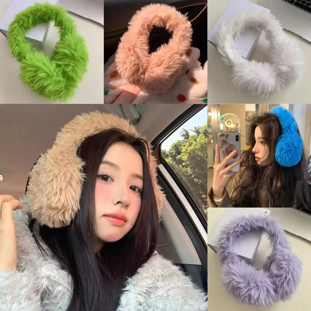 Premium Plush Winter Earmuffs - Korean Style, Y2k Fluffy Design ...