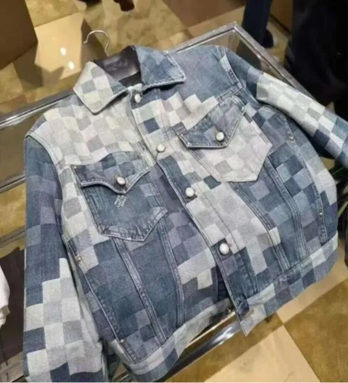 Men's Designer Denim Jacket Luxury Letter Casual Fashion Jean Jacket ...