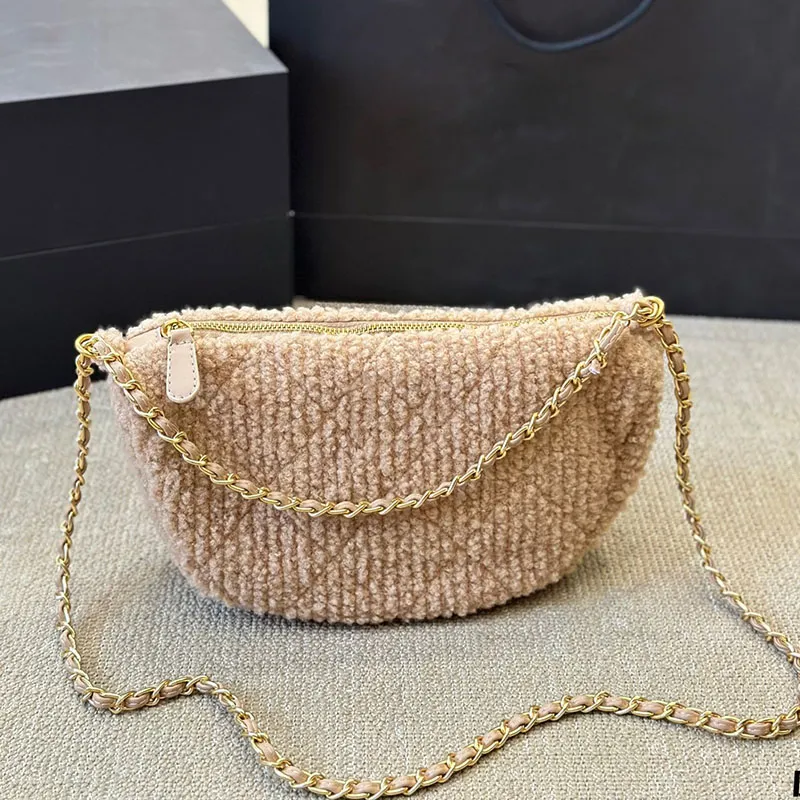 Designer Vintage Tweed Half Round Teddy Cosmetic Bag With Gold Hardware ...