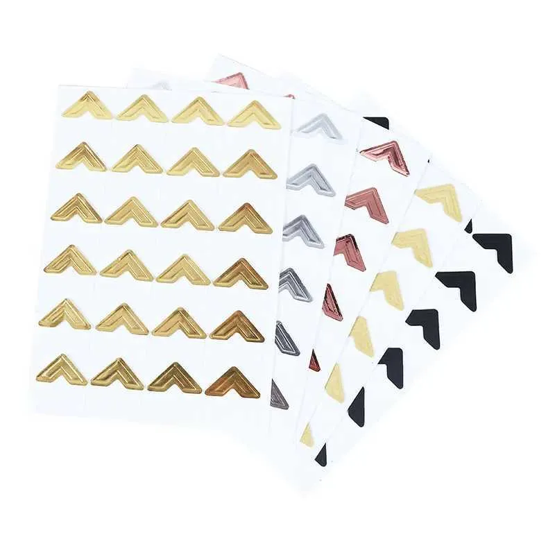 5 Sheets Vintage Corner Kraft Paper Stickers for Photo Albums, DIY ...