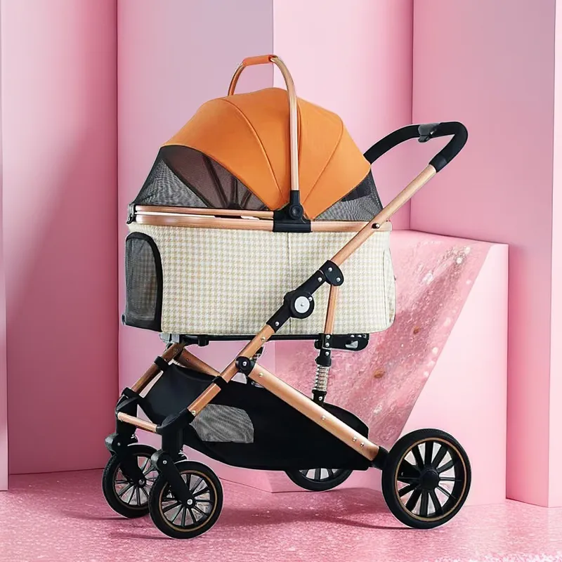 DHgate.com:Luxury Multi-Color Pet Stroller: 4-Wheel Outdoor Travel Dog ...