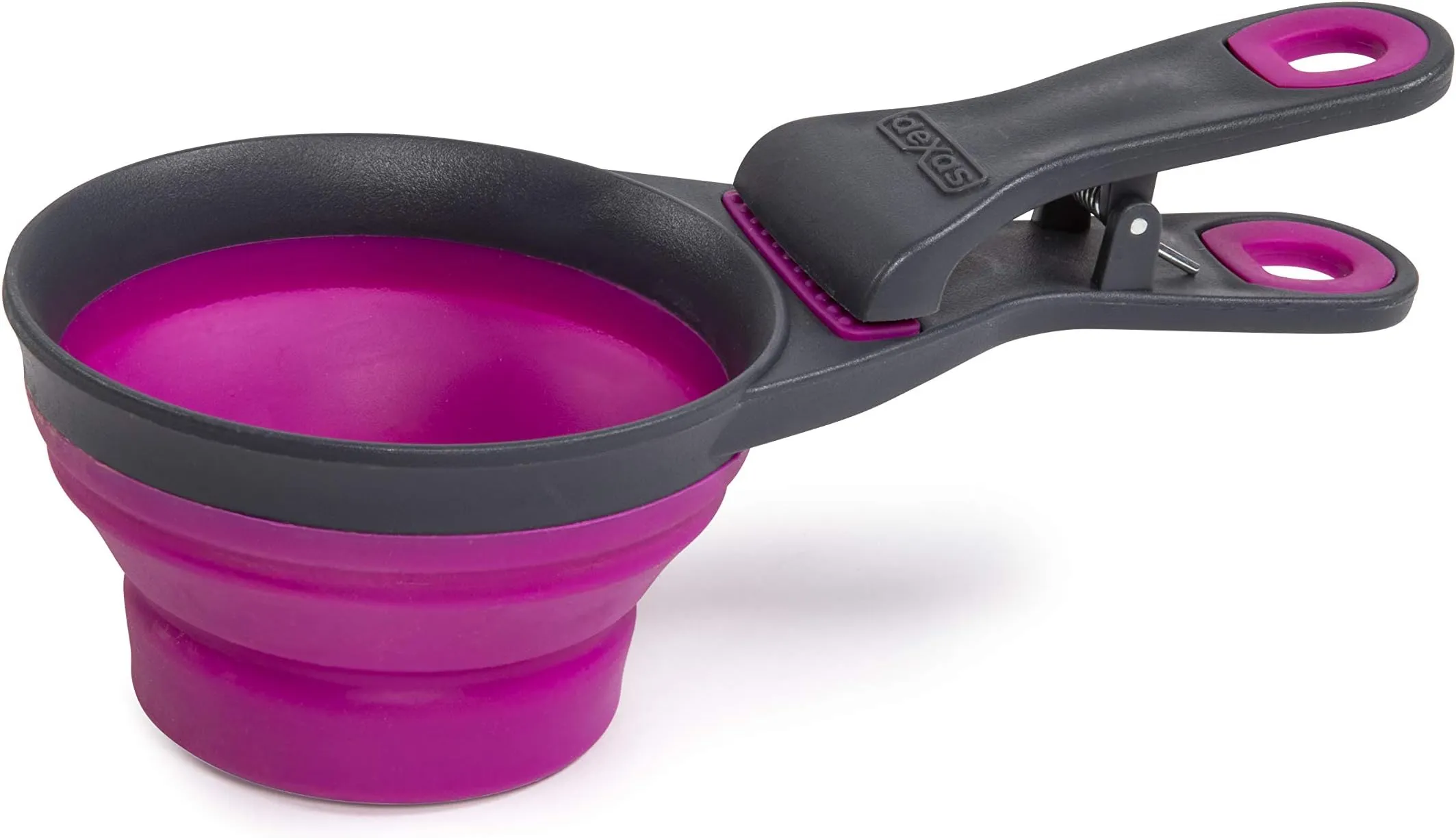 Collapsible Dog Food Scoop with Clip - Accurate Measurements & Easy ...
