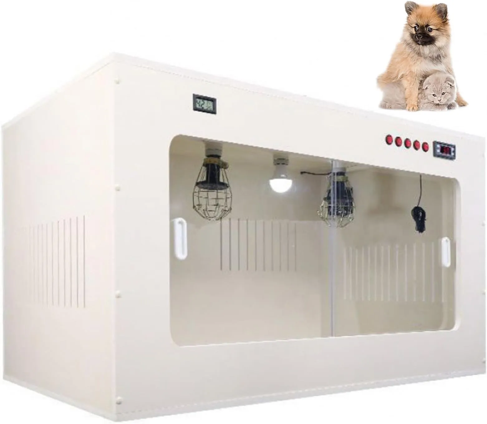 Pet Incubator Box: Newborn Animal Breeding Box with Real-Time Temp ...