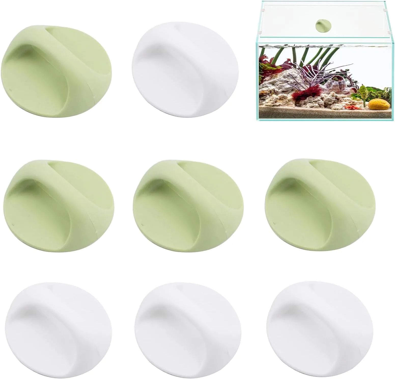 8-Piece Aquarium Lid Handles with Adhesive - Secure Fish Tank Cover ...