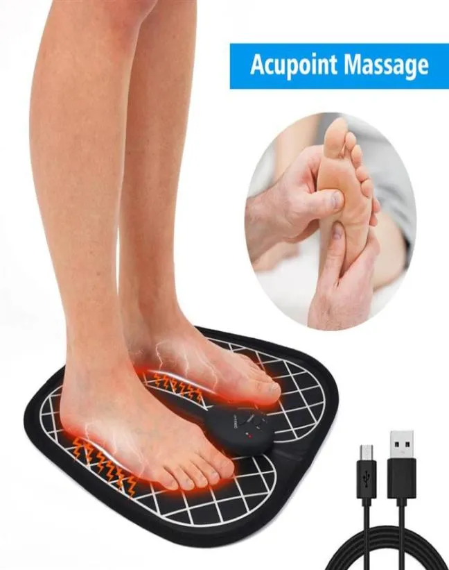 USB Electric EMS Flat Foot Massager Pad With Acupuncture Stimulator And Pulse Muscle Massager ...