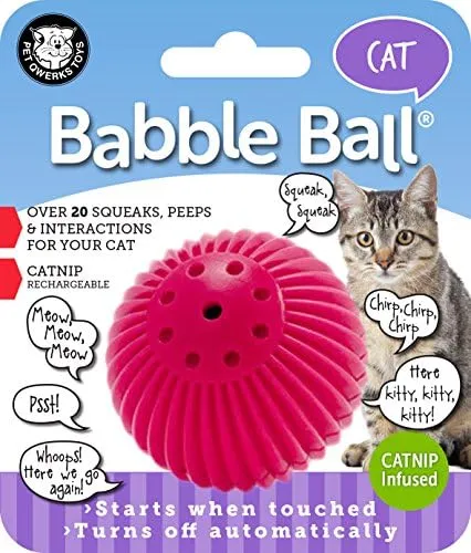 Interactive Cat Toy Ball - Catnip Infused, Extra Small - Fun Babbling ...