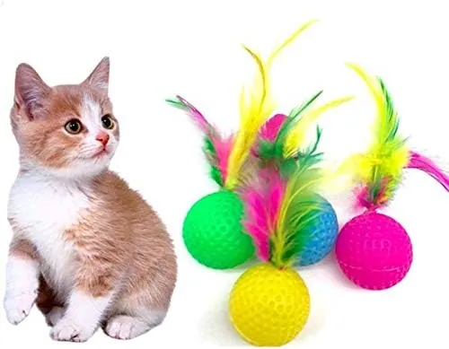 15 Pack Colorful Cat Toys Ball Set: Interactive Fun for Kittens ...