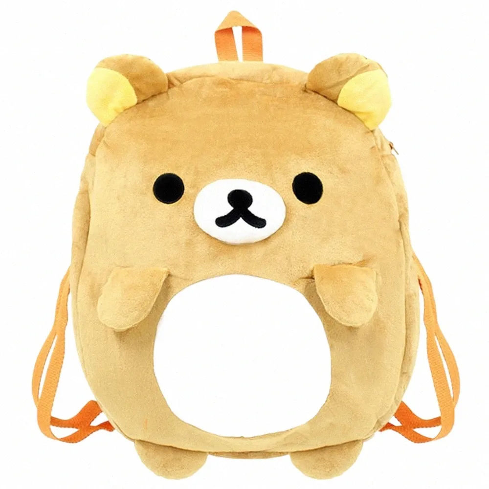 Cute Rilakkuma Chubby With Ears Plush Rilakkuma Backpack Anime Bear ...