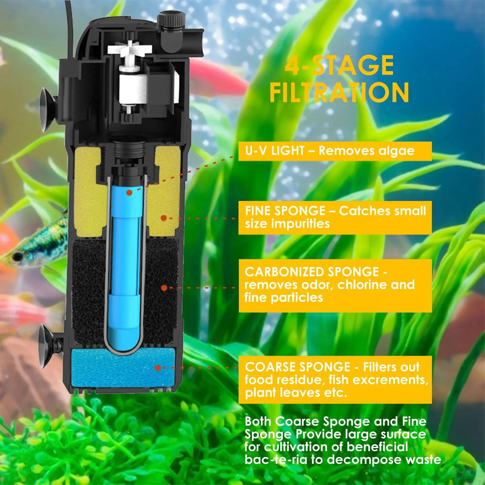 With Fish In Tank API Quick Start Nitrifying Bacteria, For Freshwater ...
