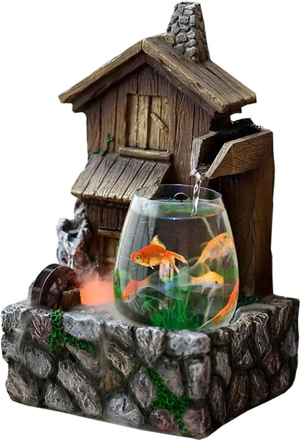 Creative Oval Glass Aquarium: Small House Desktop Fish Tank, Premium ...