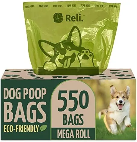 Large Pet Waste Bags 550 Count: Leak-Proof & Eco-Friendly | Disposable ...