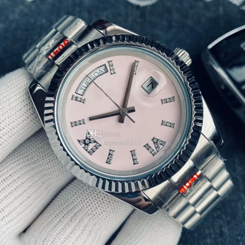 Men's mechanical wristwatch 41mm dial stainless steel strap sapphire ...
