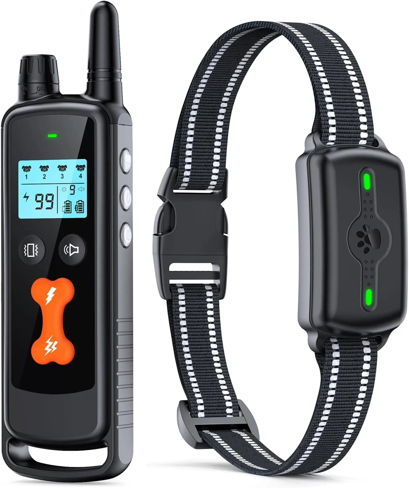 Dog Training Collar with Remote Control, Electric Shock Collar with 4 ...