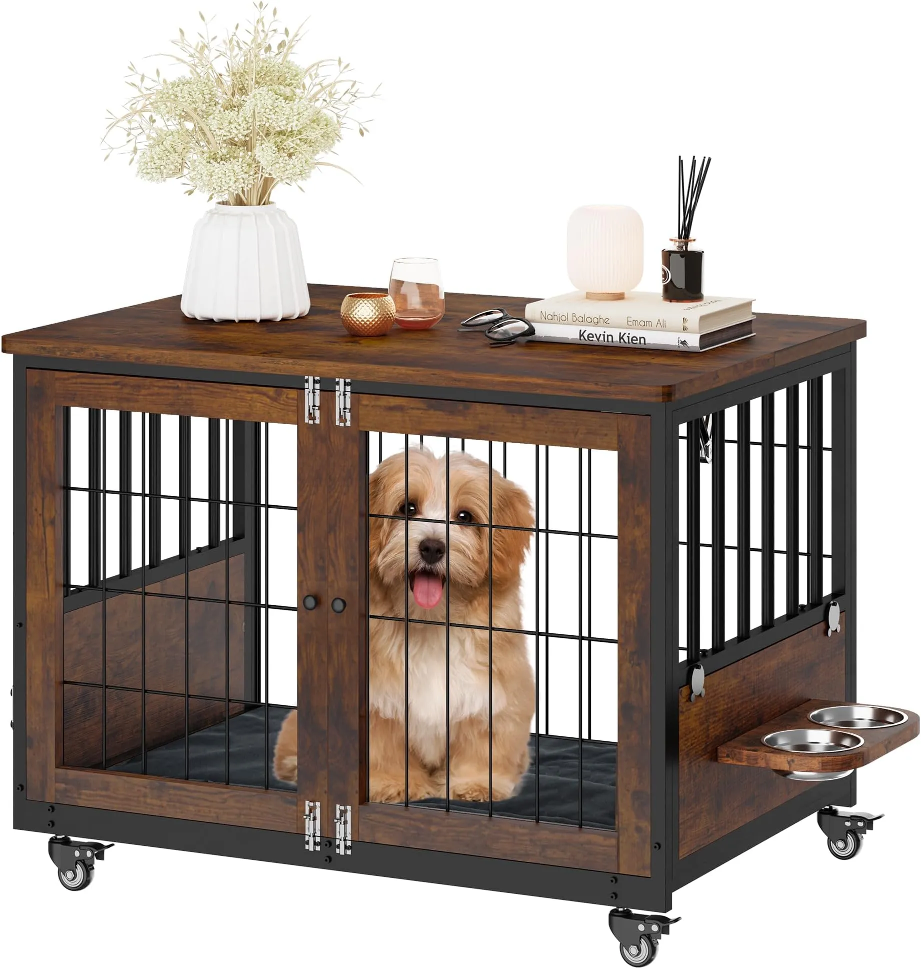 YITAHOME Heavy Duty dog kennels near me with Feeder Bowls, 31.4'' End ...