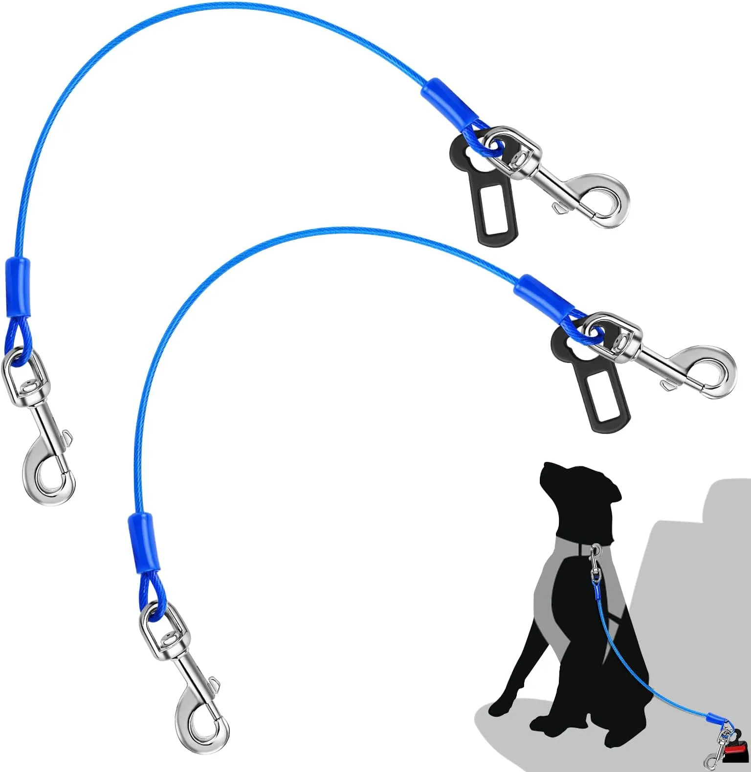 DHgate.com:2-Pack Chew-Proof Dog Seat Belts for Cars - Durable Metal ...