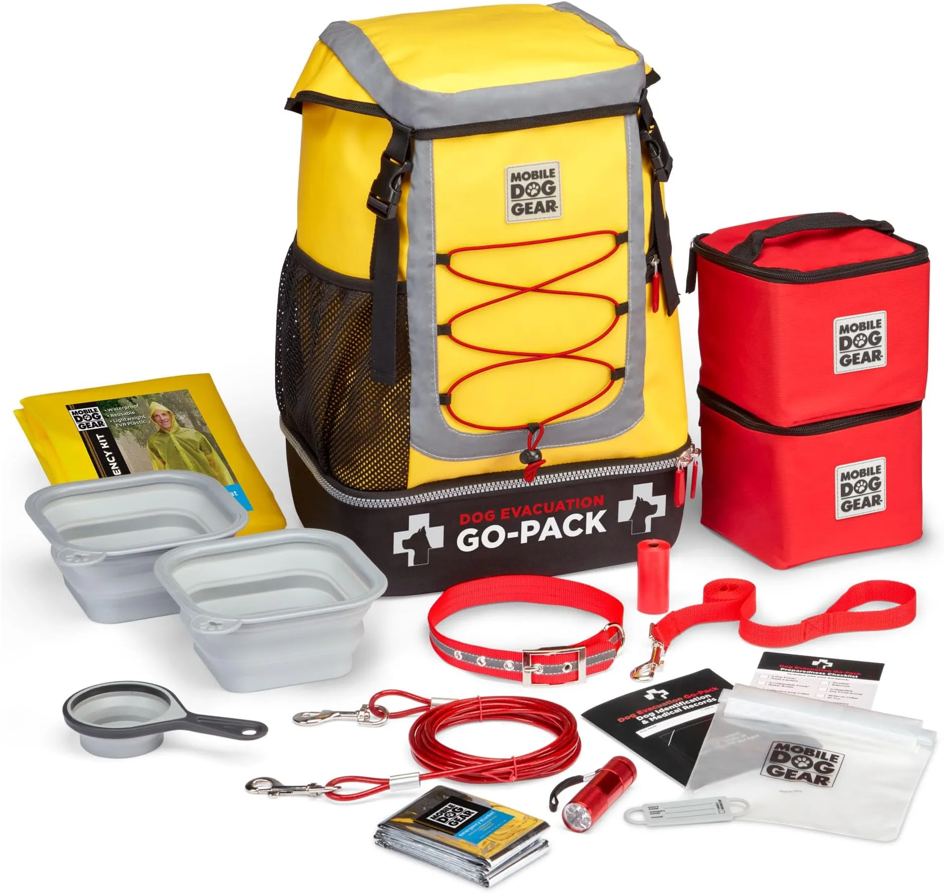 Deluxe Dog Emergency Go-Pack: 17-Piece Pet Disaster Preparedness Kit ...
