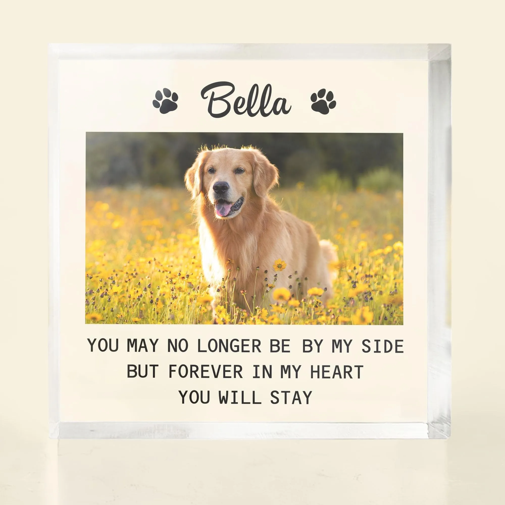 Personalized Square-Shaped Dog Memorial Photo Keepsake hard plaque on ...