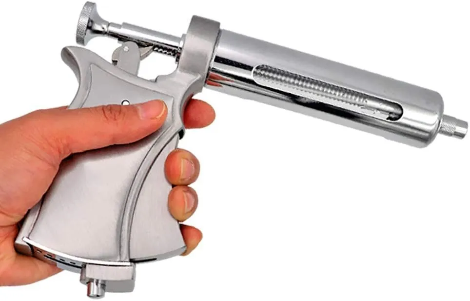desinvolte Animals Injector 50ml Continuous Livestock Syringe Semi Automatic Stainless Steel ...