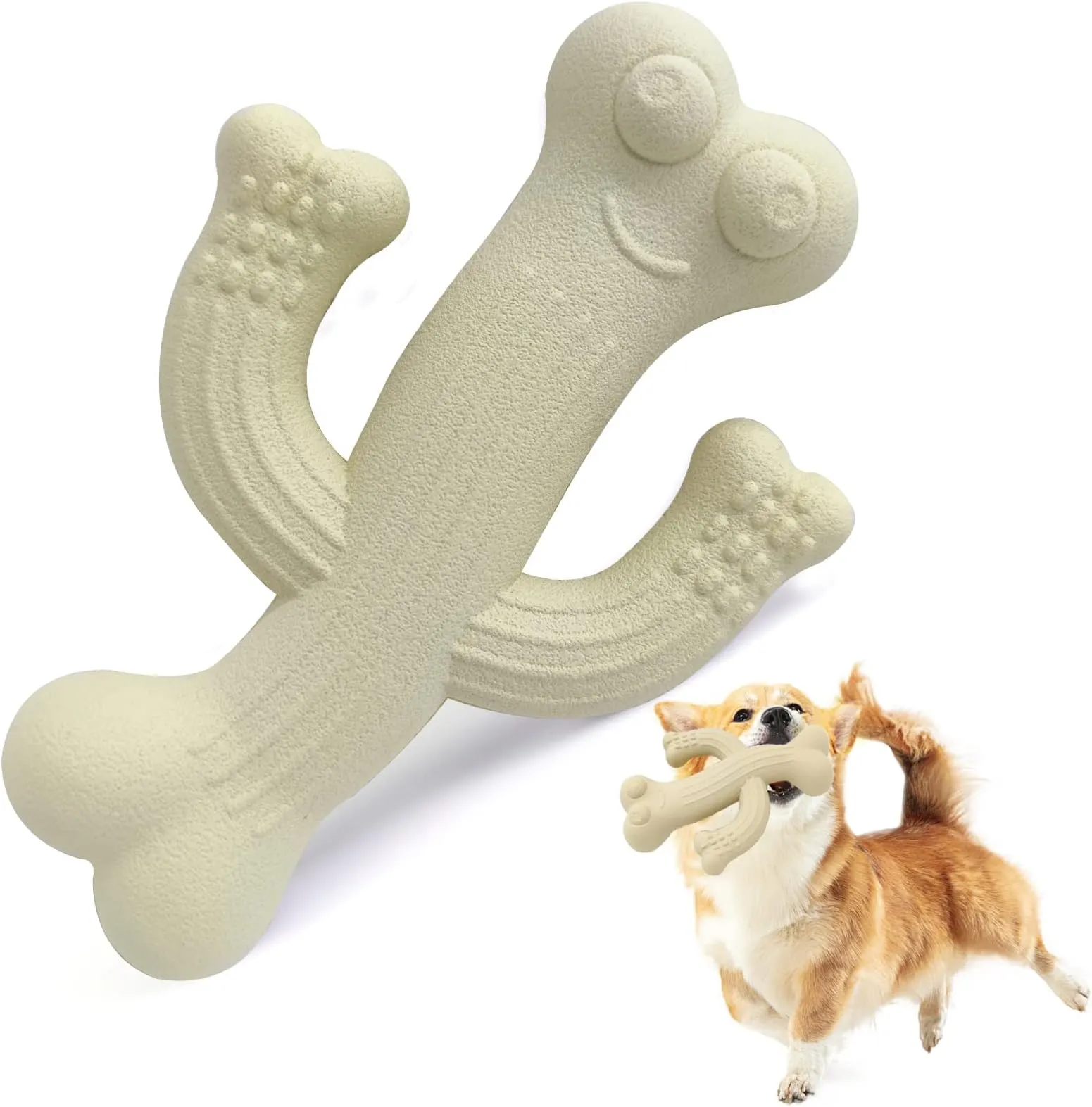 Tough Cactus Dog Chew Toy - Indestructible Rubber for Aggressive ...