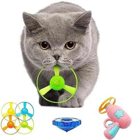 Cooway Interactive Flying cat play toys with 5 Propellers, 1 Spinning ...