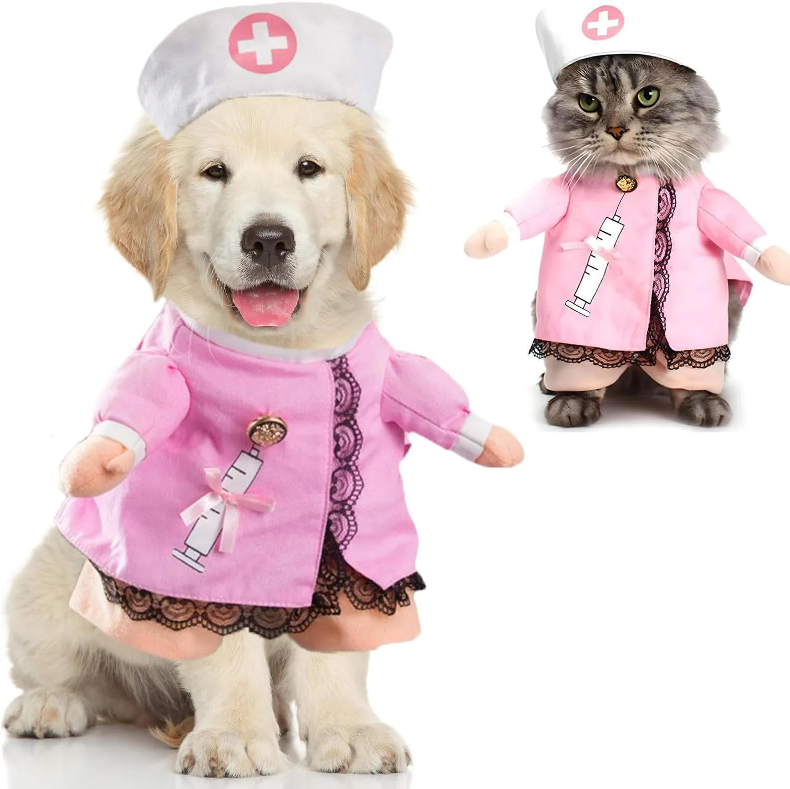 Cute Pet Nurse Costume with Hat - Funny Dog Halloween Outfits! Shop Now ...