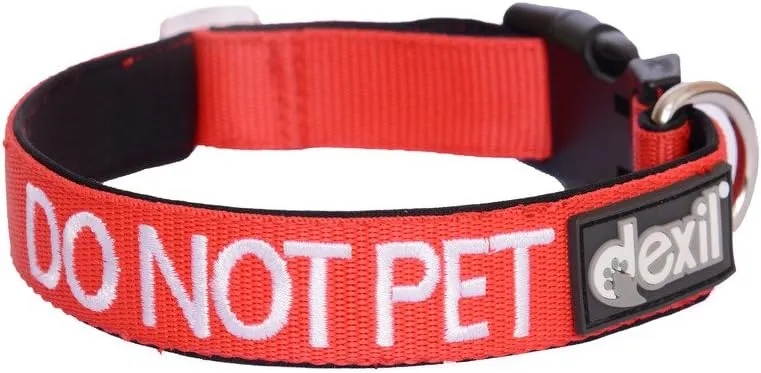 DHgate.com:Red Neoprene Dog Collar with "DO NOT PET" Warning - Padded ...