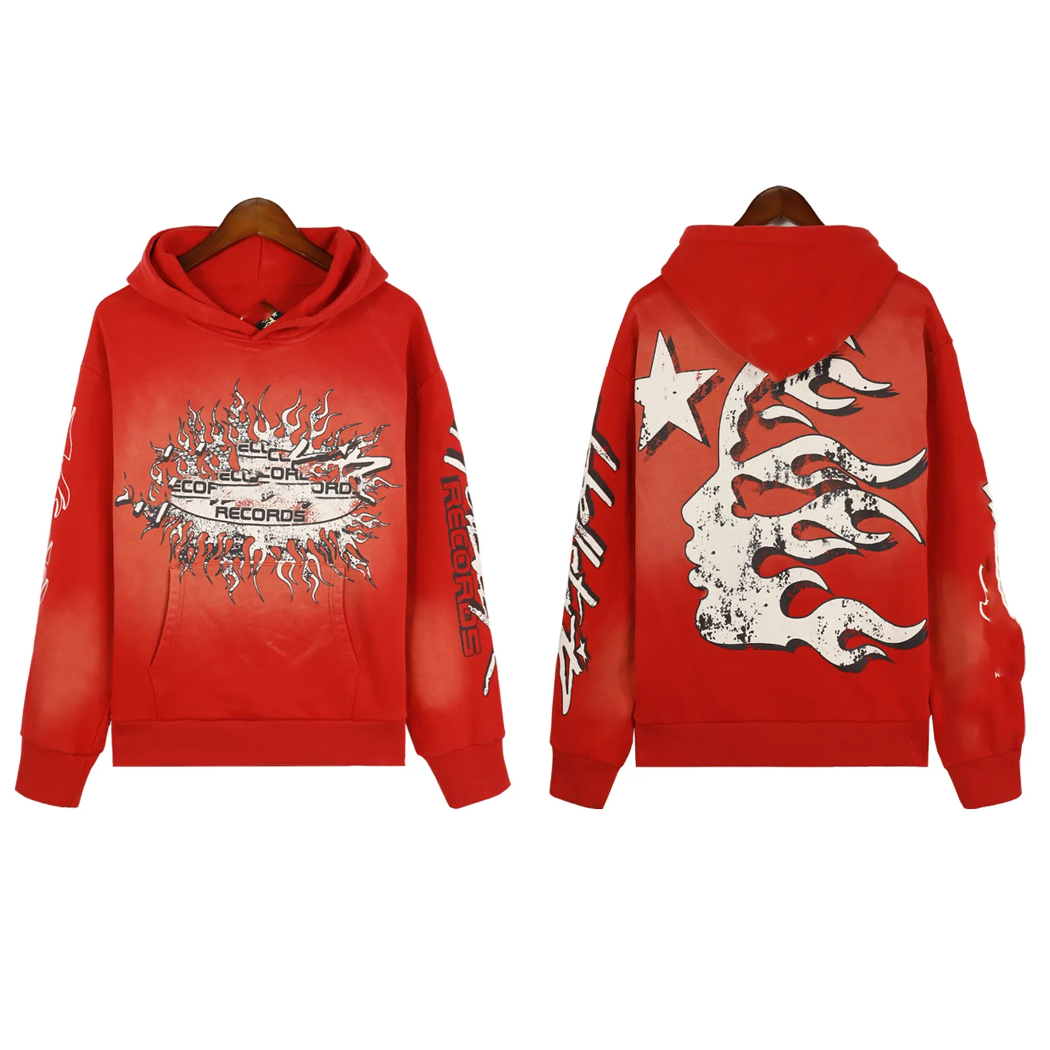 Hellstar Graffiti Foil Print Hoodie For Men Designer Graphic Graphic ...
