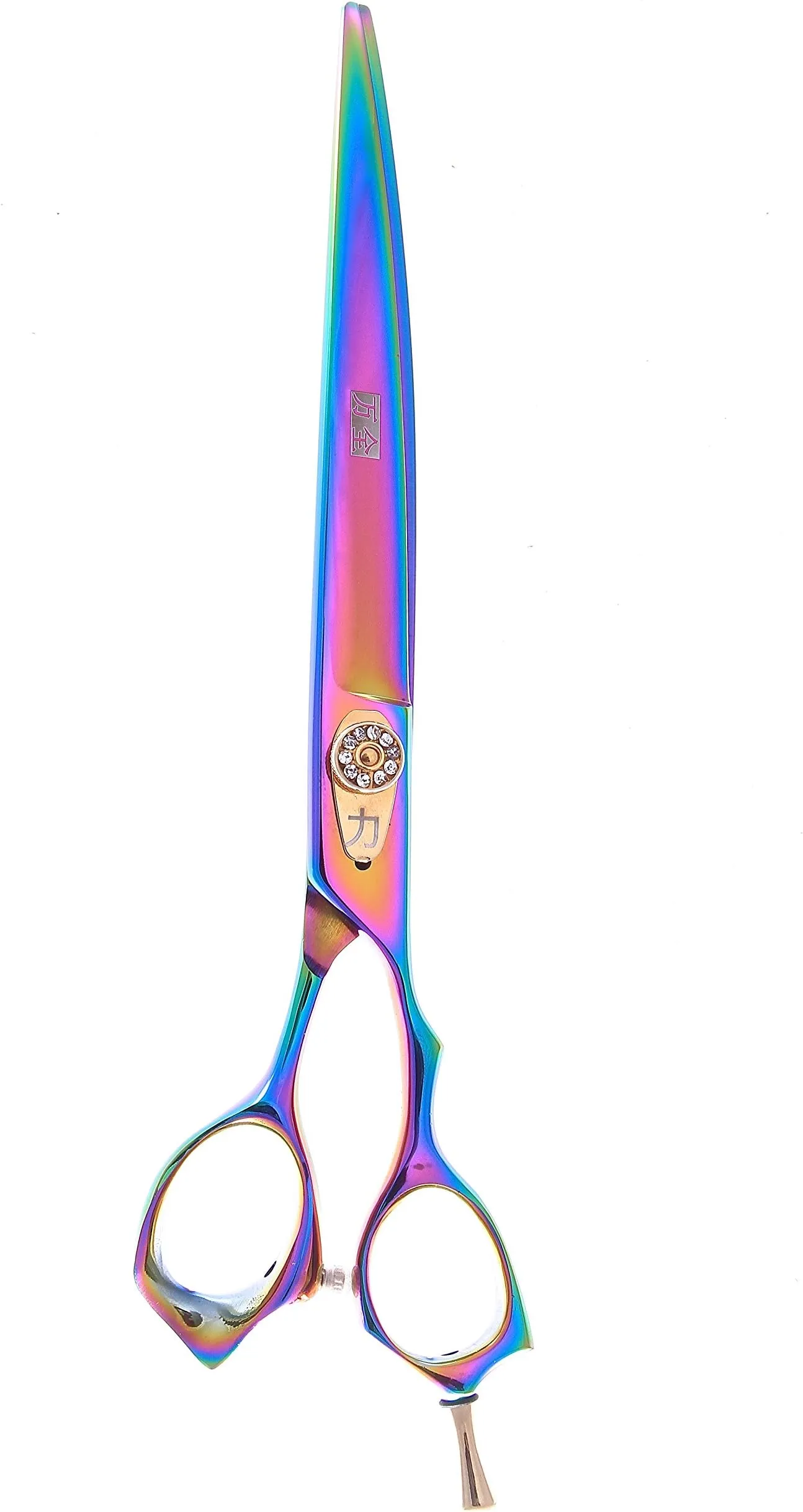 Premium 8-Inch Curved Hairdressing Shears - Japanese Steel, Rainbow ...