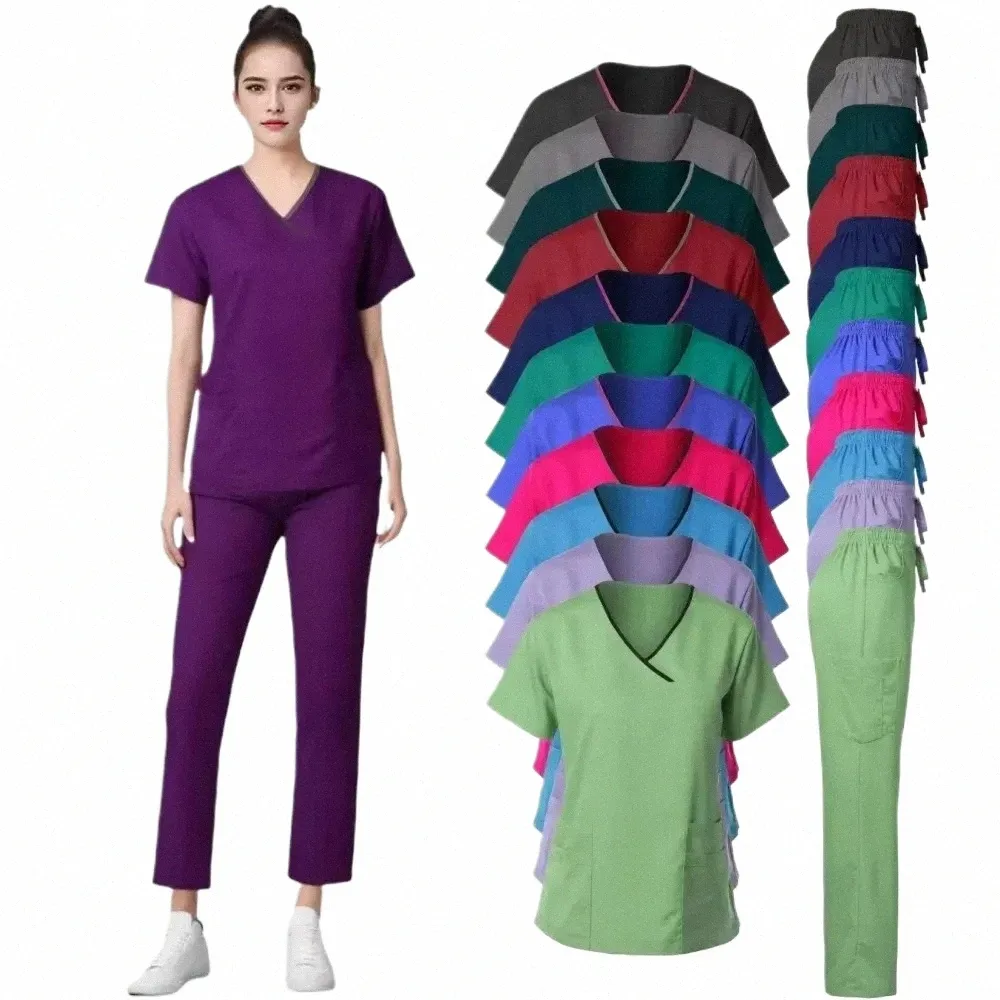 Women's Cherokee Medical Nurse Scrubs Uniforms Scrub Set With Pockets ...