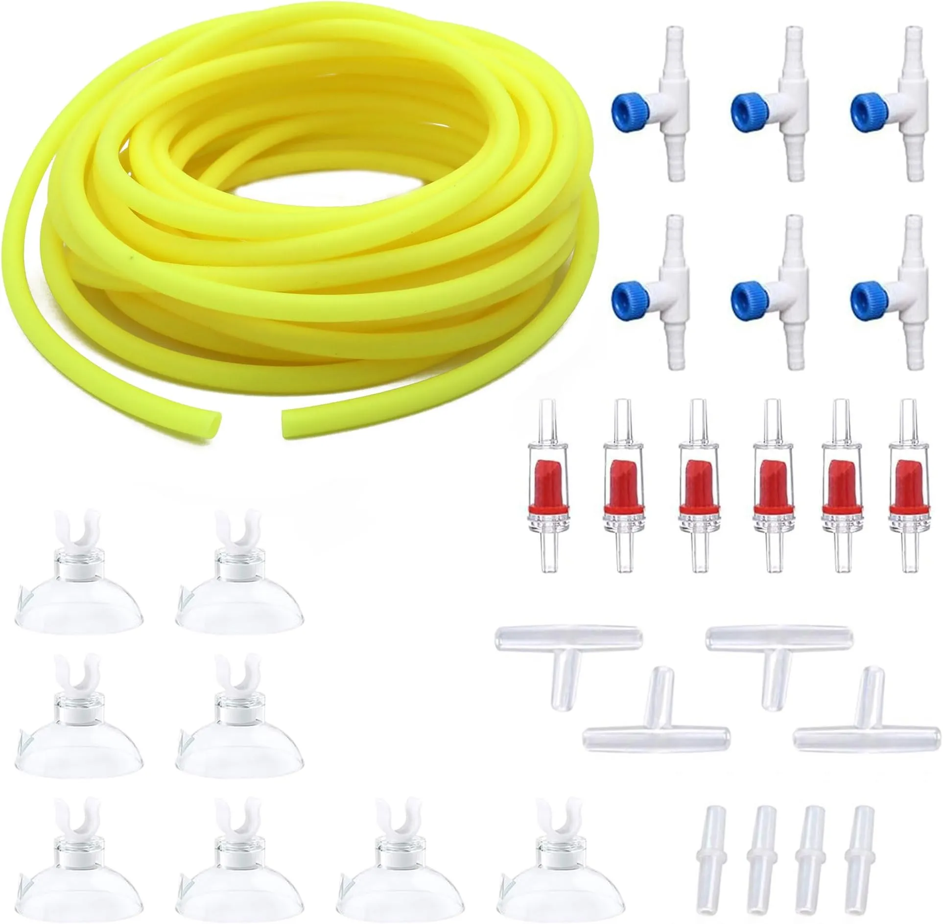 Premium 3/16 Aquarium Air Hose Kit: Includes Connectors, Valves, & More ...