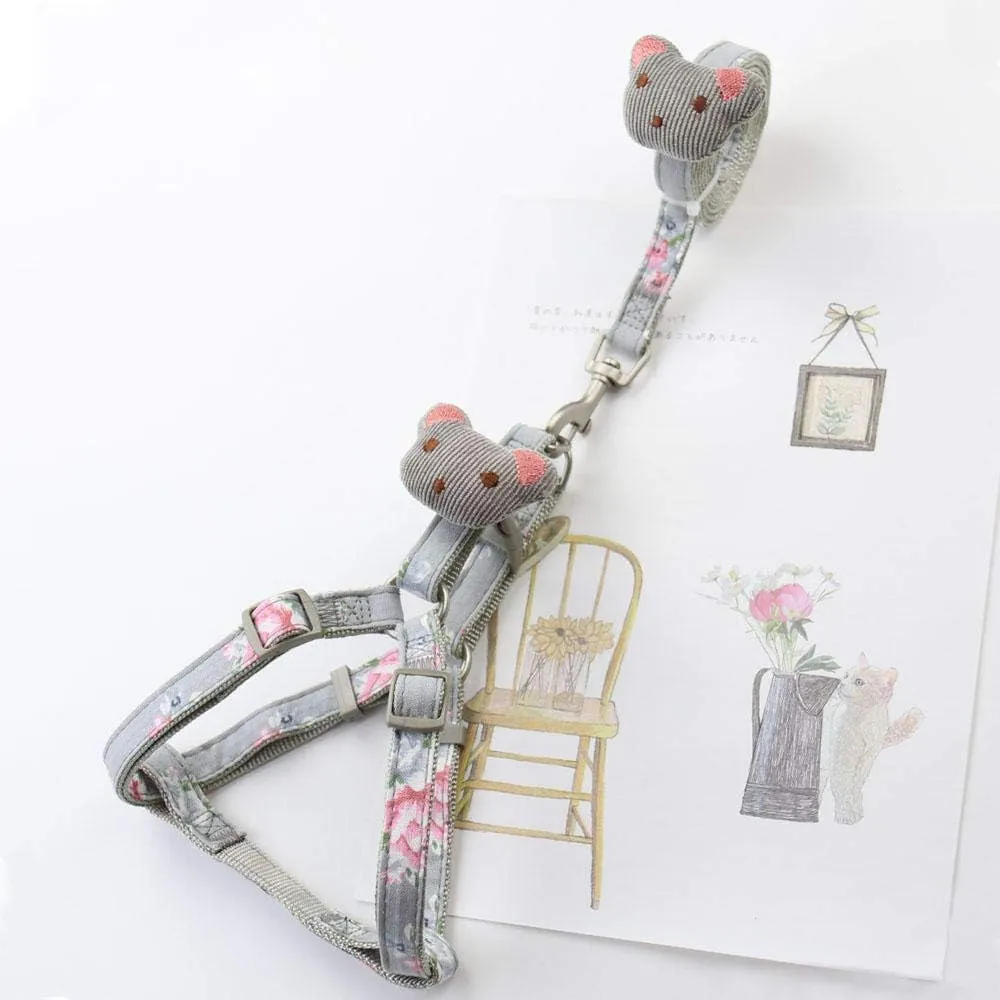 DHgate.com:Adjustable Cartoon Bear Dog Harness & Leash Set - Gray ...