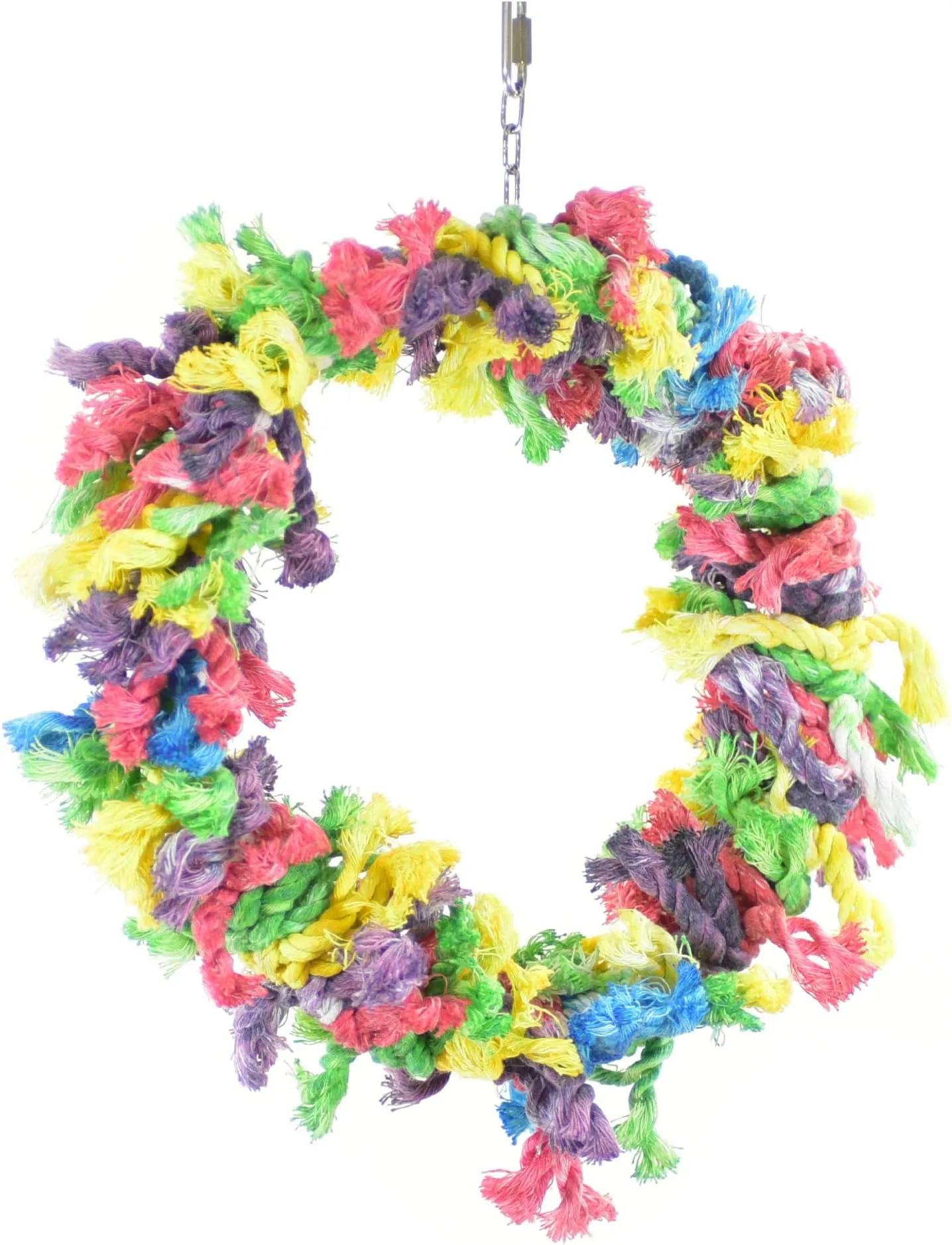 Cotton Snuggle Ring Bird Toy: Parrot Rings, Plush Perch for Cockatiels ...
