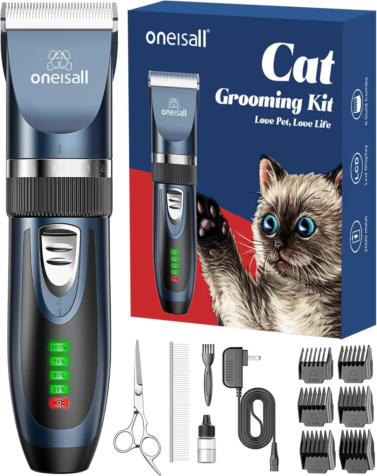 Quiet Cat Shaver for Matted Hair - Cordless Pet Trimmer for Cats ...