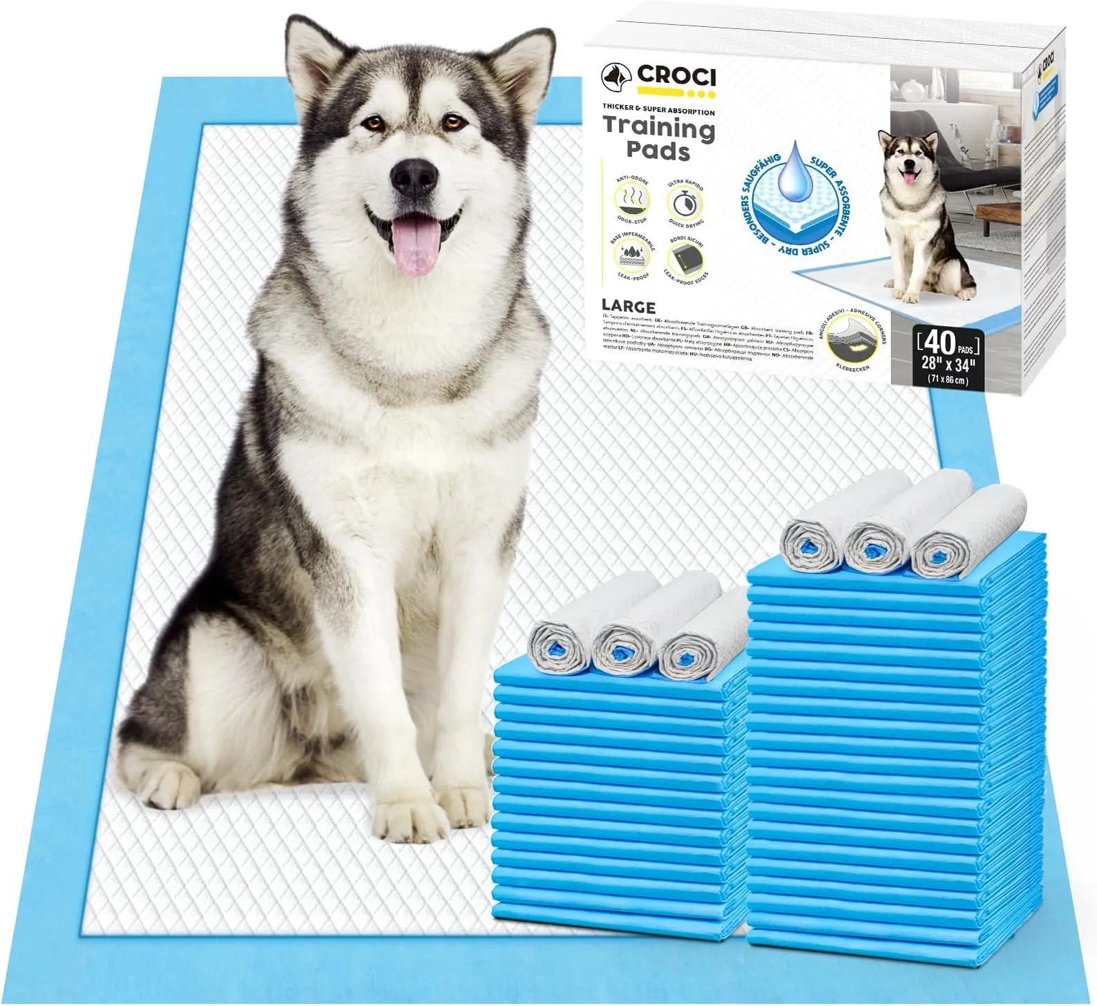 Super Absorbent Dog Pee Pads 36x36: Leak-Proof Puppy Training Pads ...