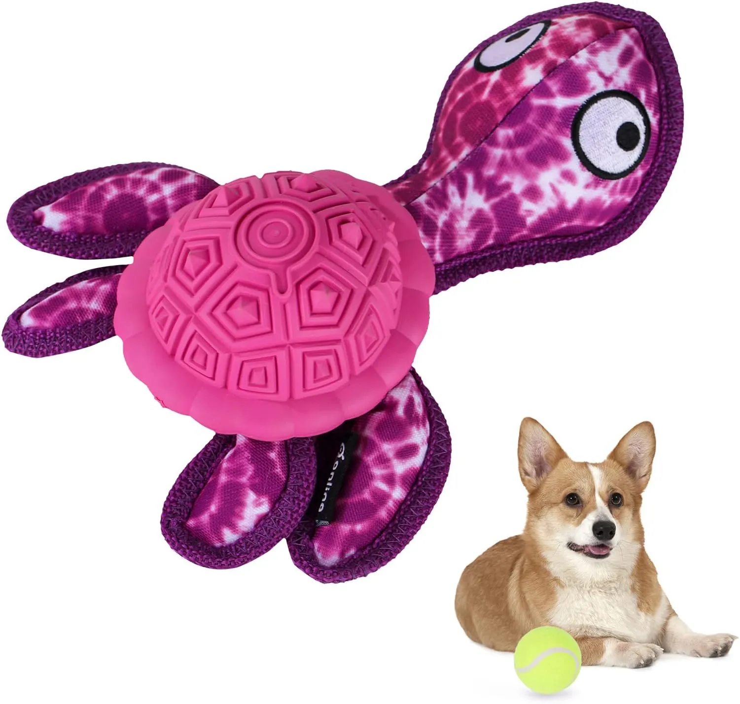 Durable Turtle Dog Chew Toy Set for Aggressive Chewers - Includes 2 ...