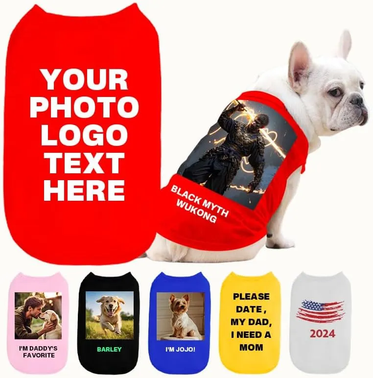 DHgate.com:Personalized Dog T-Shirt with Name & Logo | Breathable ...