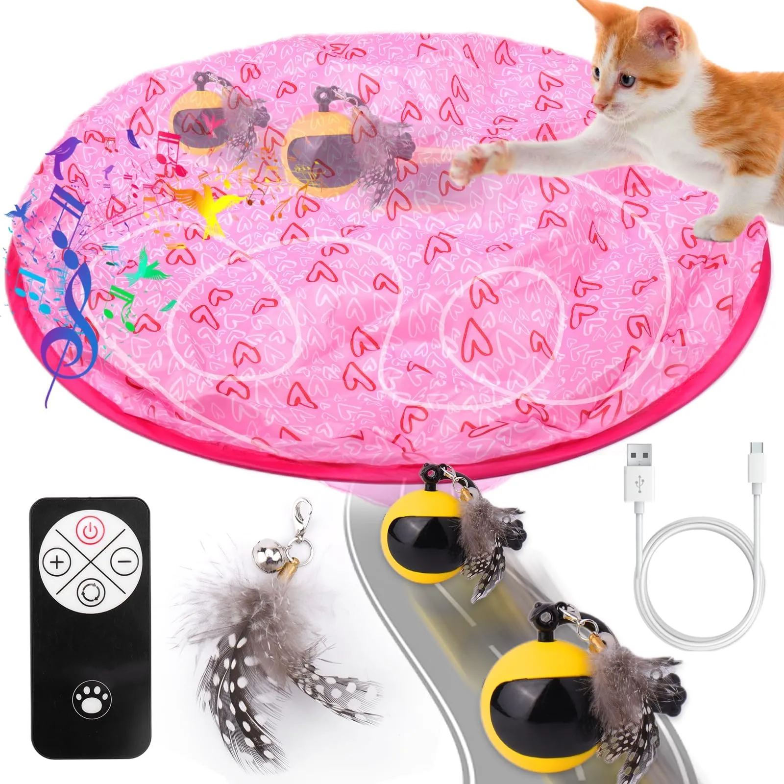 BABORUI 2-in-1 Simulated Hunting cat play toys with Upgraded Remote ...