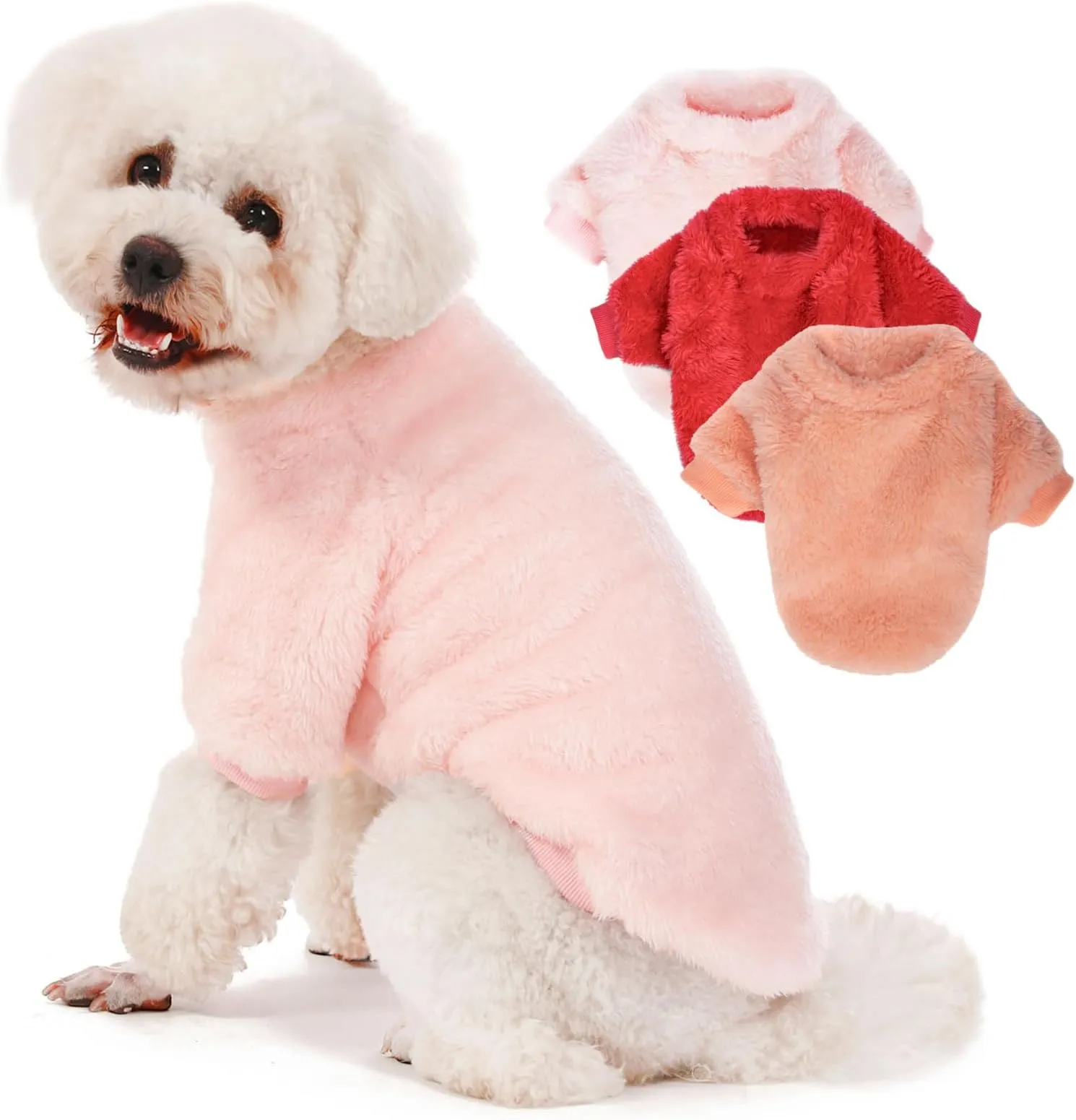 DHgate.com:3 Pack Dog Sweaters - Velvet Winter Clothes for Small Dogs ...