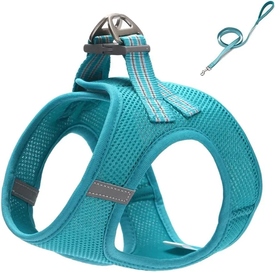 DHgate.com:Adjustable Blue Dog & Cat Harness with Leash - Durable Vest ...