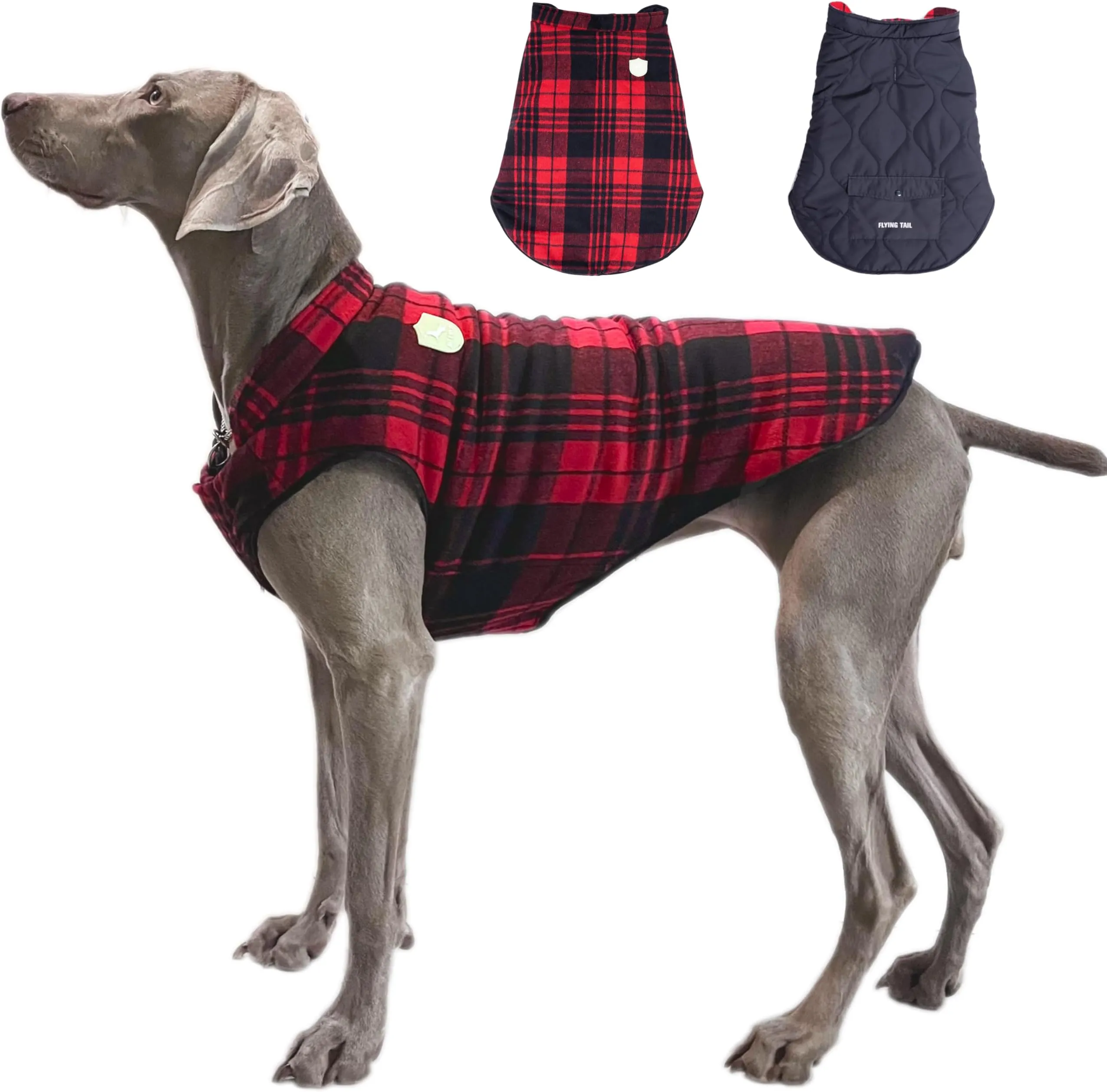 Reversible Waterproof Flying Tail Dog Winter Barbour Dog Coat With ...