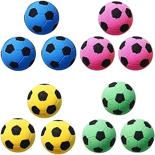 Lightweight Foam Ball Cat Toy - Fun & Safe Plush Soccer Balls for Cats ...