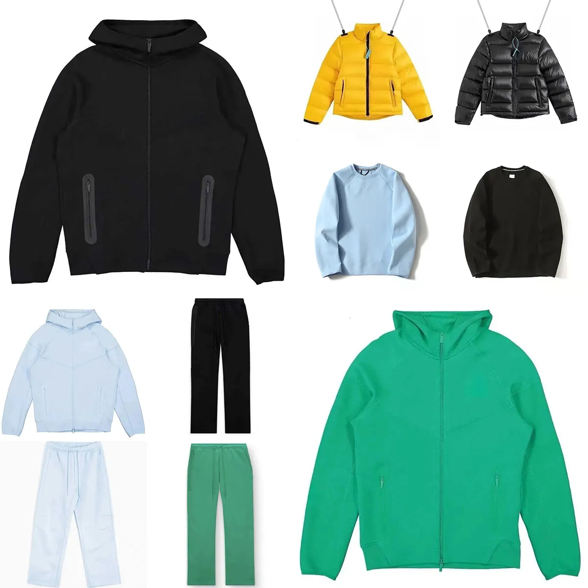 Men's Tech Fleece Two Piece Tracksuit Set With Hooded... From Umi_y ...